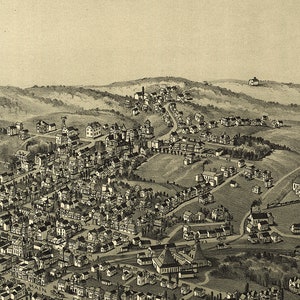 Map of Barnesville, Ohio, Belmont County, Ohio OH, 1899. Restoration ...