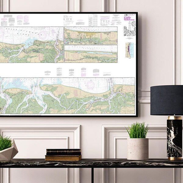 Map of Intracoastal Waterway - Etsy