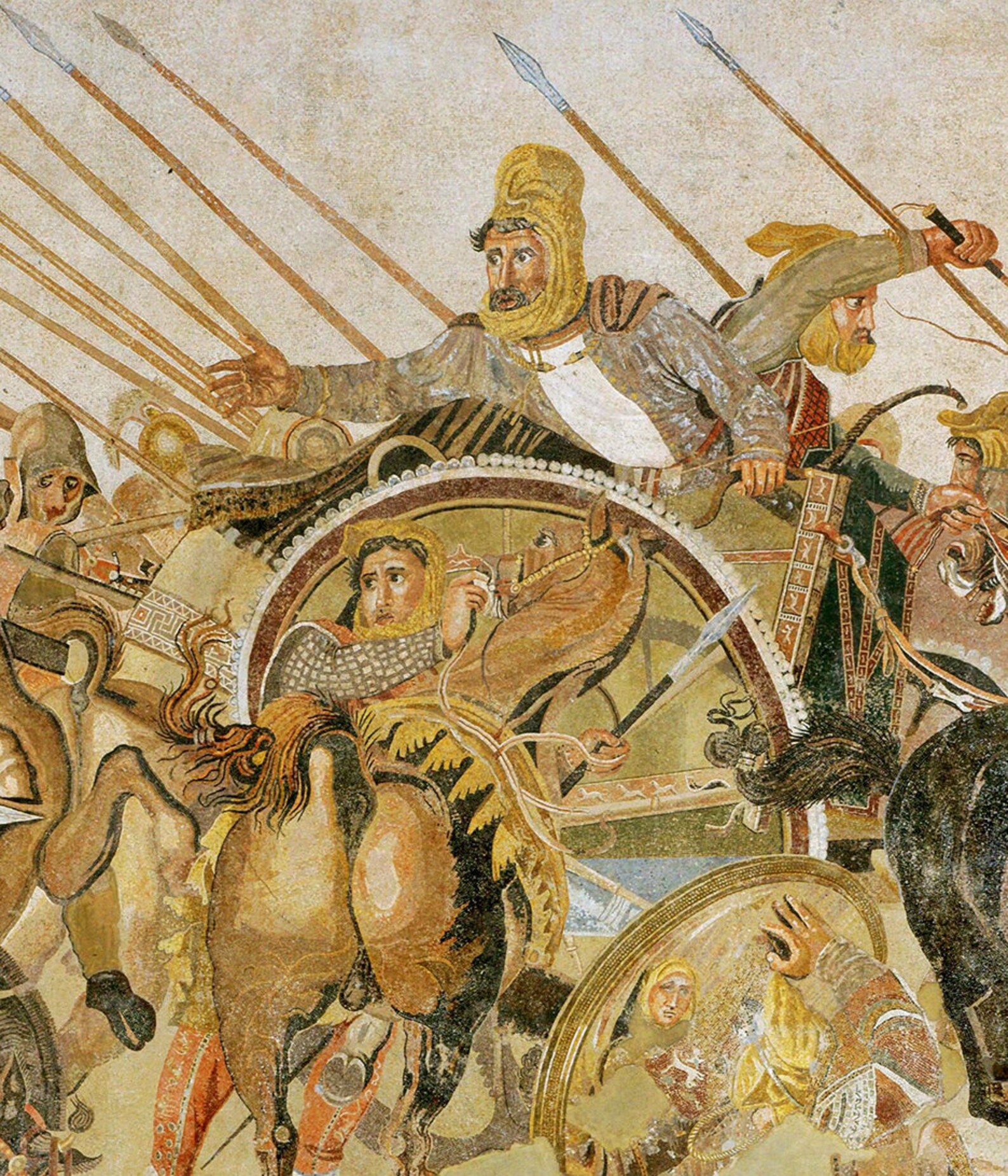 Alexander Battle of Issus Mosaic. Vintage Home Deco Style Old Wall ...