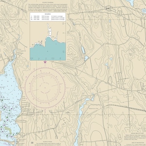 Nautical Chart of North Shore of Long Island Sound Niantic Bay and ...