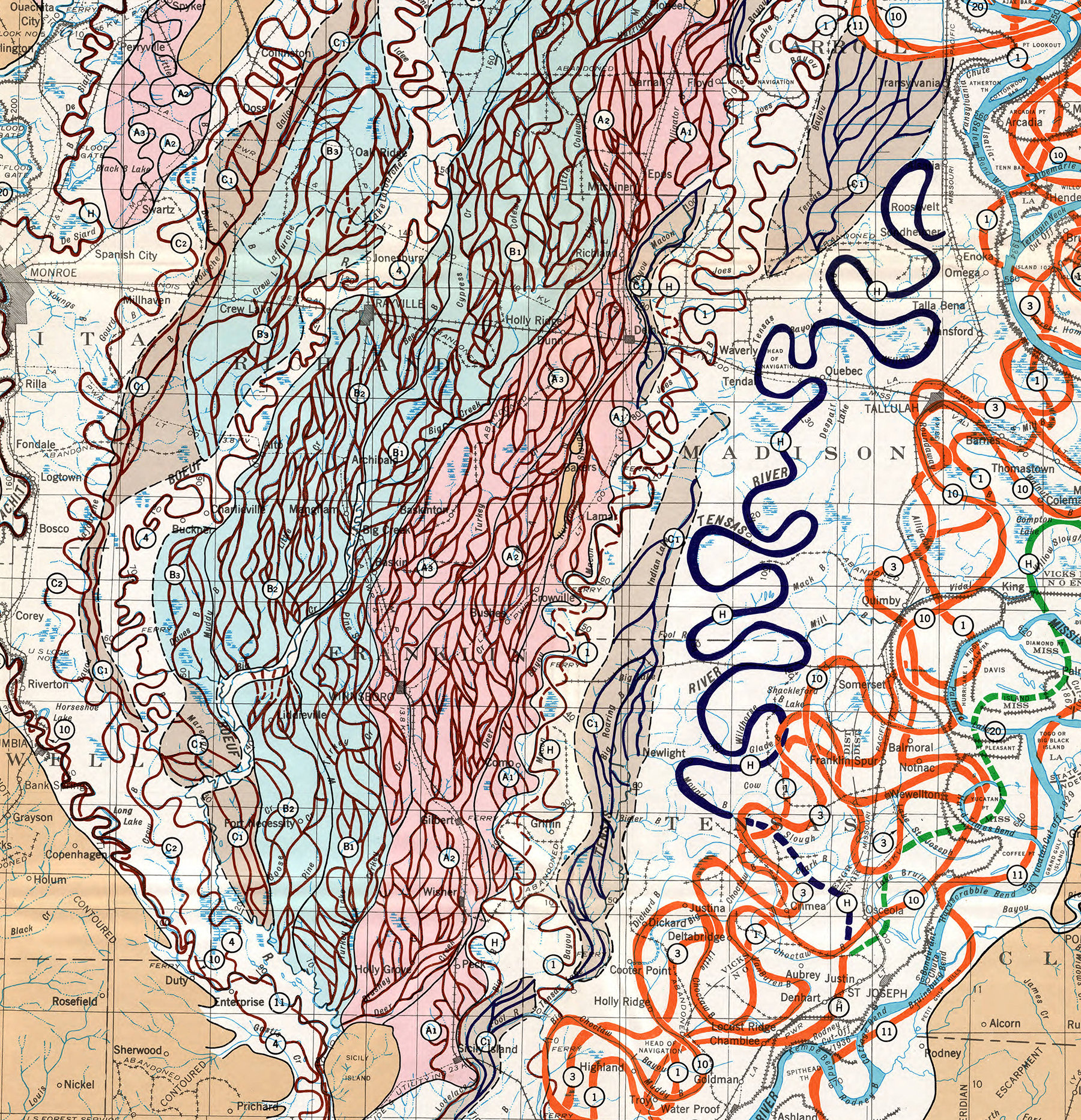 Plate 15, Sheet 3 of Fisk's Alluvial Valley Mississippi River Map ...