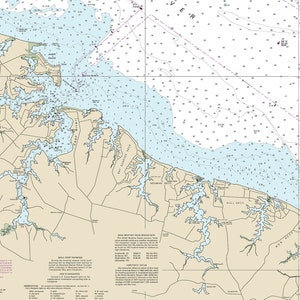 NOAA Nautical Charts of Potomac River Chesapeake Bay to Piney Point ...