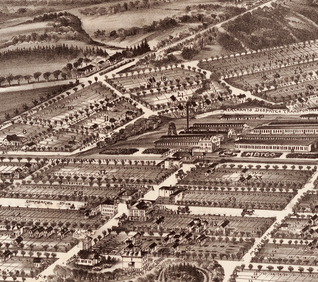 Map of Despatch East Rochester Monroe County New York NY | Etsy