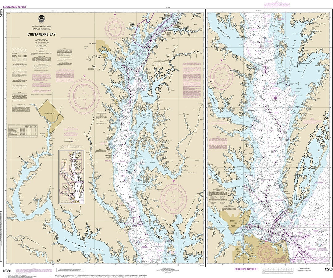 Top Spot Fishing Chart Top Spot Map N246 Lower Chesapeake - Fishing ...