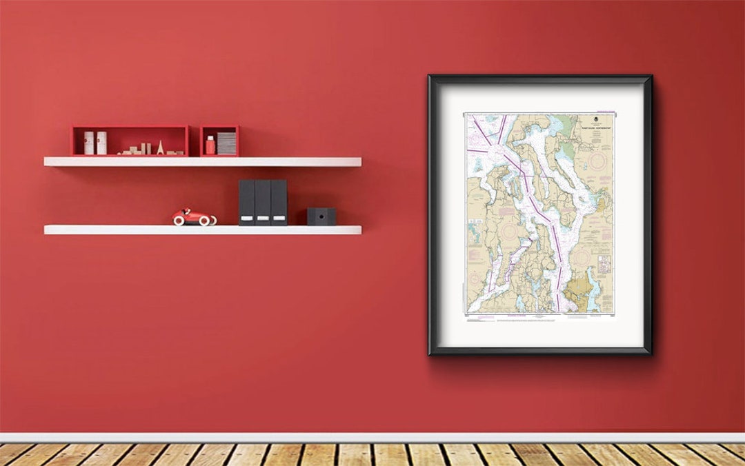 Nautical Charts of Puget Sound - Northern Part. 18441. Washington ...