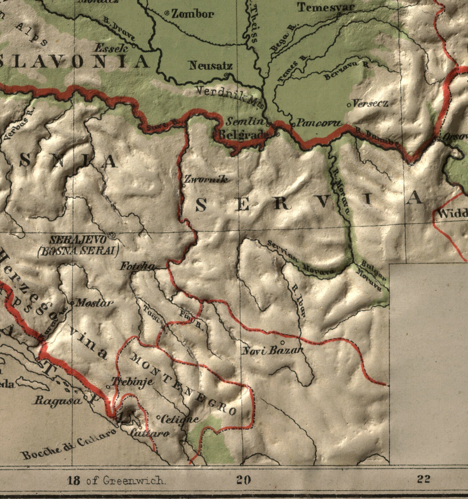 Map of Austro-hungarian Monarchy 1880. Vintage Home Deco - Etsy