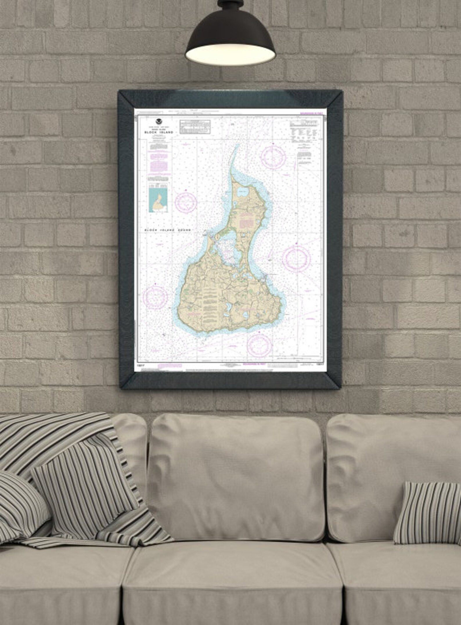 Nautical Charts of Block Island, Rhode Island. 13217 Montauk Point New ...
