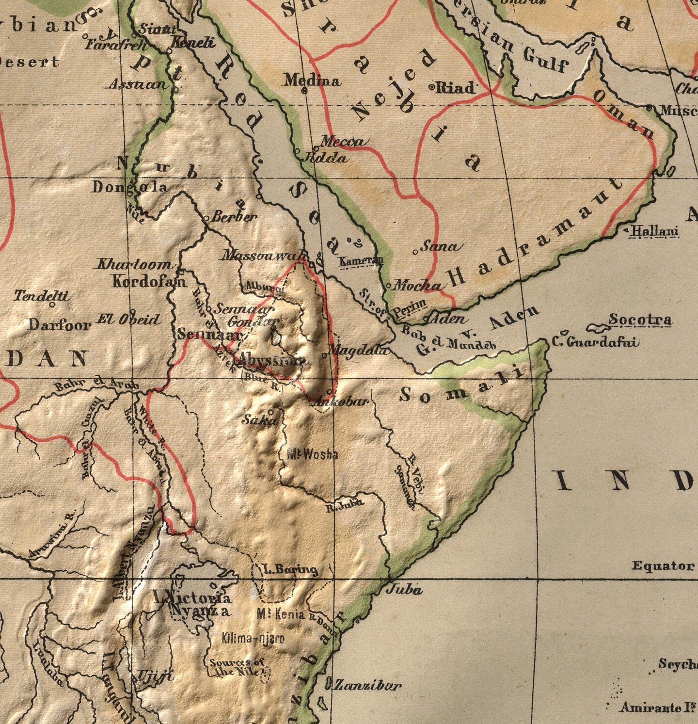 Map of Africa 1880. Vintage home Deco Style old wall | Etsy