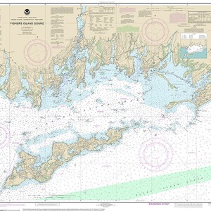 Nautical Charts of Fishers Island Sound 13214 New York. Rhode Island ...