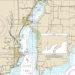 Nautical Chart of Dutch Johns Point to Fishery Point, Including Big Bay ...
