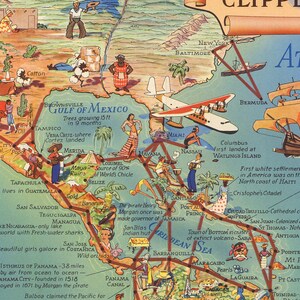Pictorial PAN AM Advertising on the Routes of the Flying Clipper Ships ...