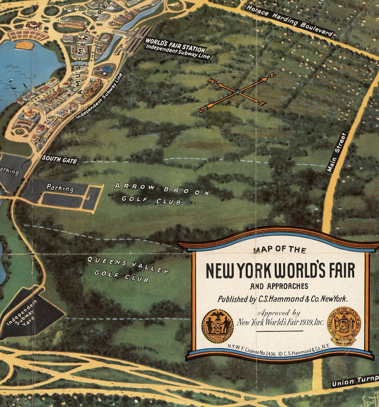 Map of the New York World's Fair. Home Deco Style Old Wall | Etsy