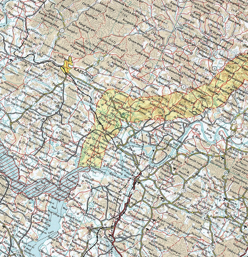 Map of Demilitarized Zone Btw North and South Korea 1969. - Etsy