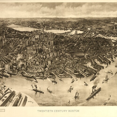 Fantasy Map of Boston - Etsy