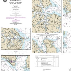 Potomac River Maryland Virginia Washington DC Nautical Wall Art ...