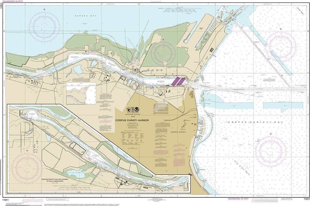 Nautical Charts of Corpus Christi Harbor, Texas. 11311. Tule Lake ...