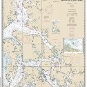 NOAA Nautical Charts of Etolin Island to Midway Island Including Sumner ...