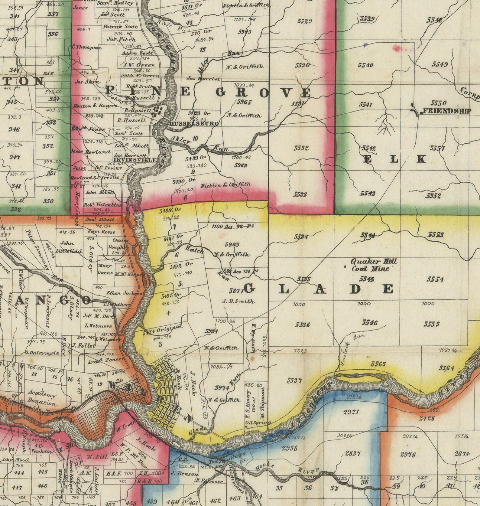 Map of Warren County Pennsylvania. 1865. Vintage Restoration | Etsy