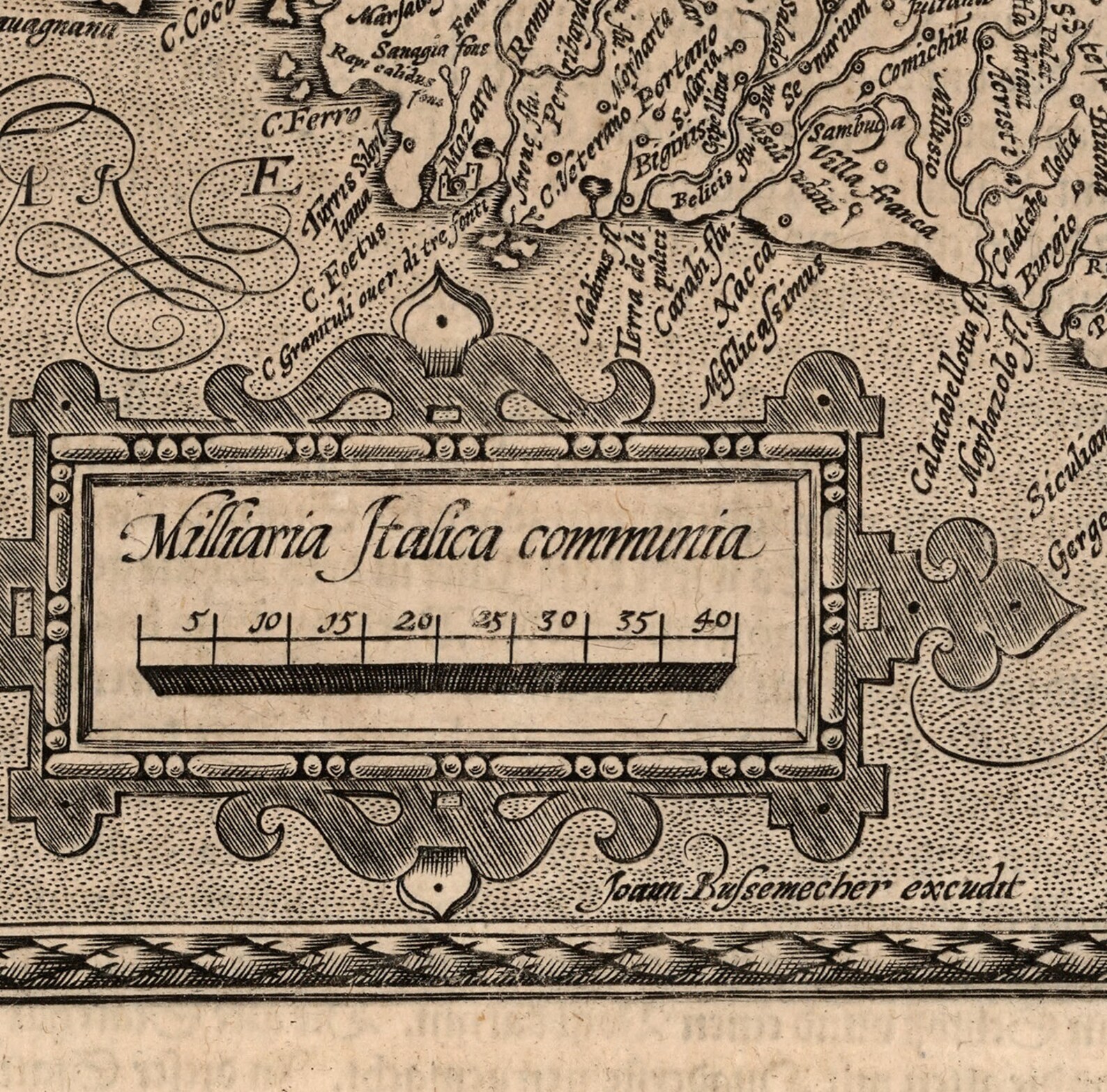 Map of Sicily Italy 1600s. Vintage Home Deco Style Old Wall - Etsy