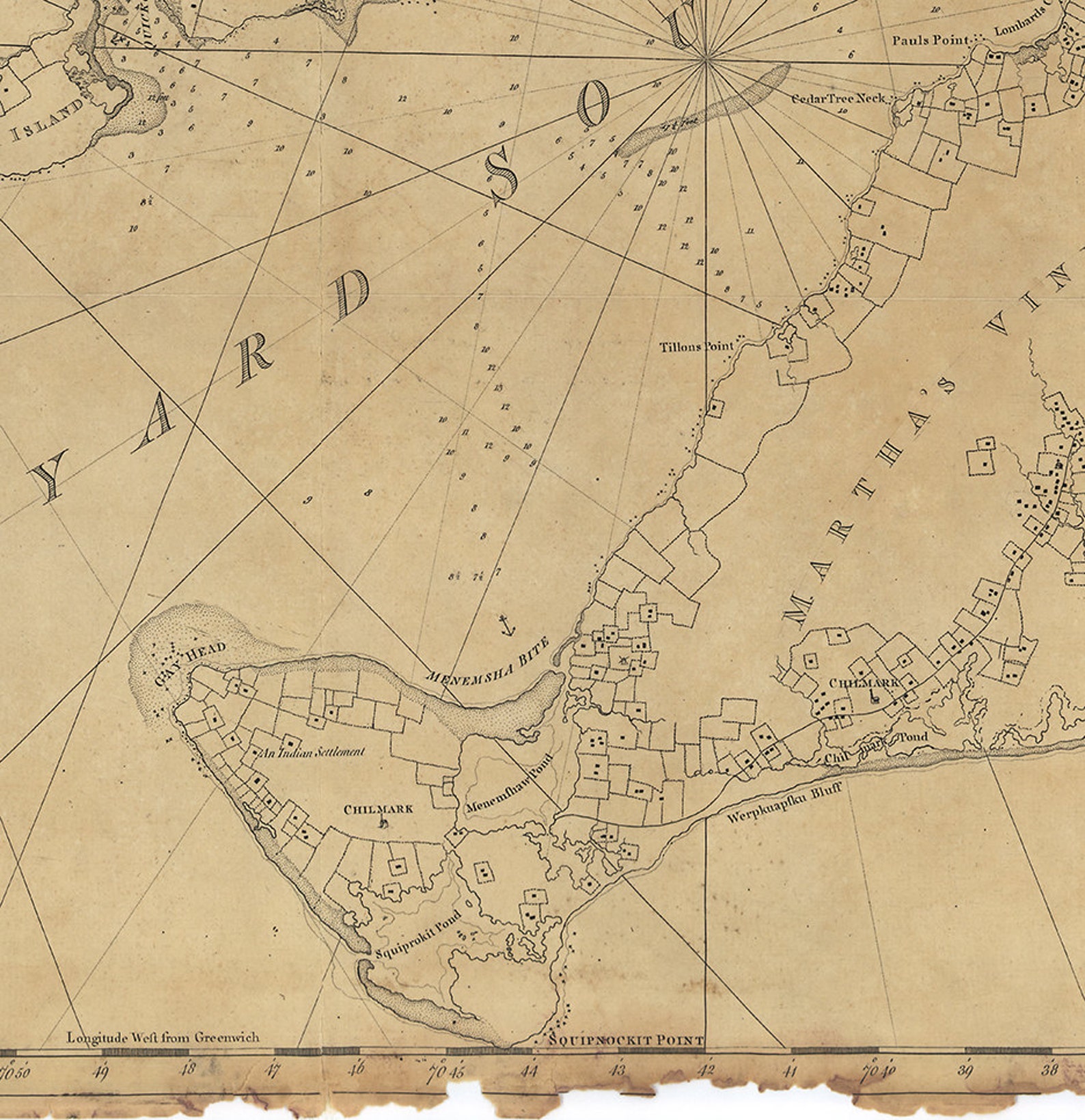 Nautical Charts of Buzzards Bay and Vineyard Sound, Massachusetts, MA ...