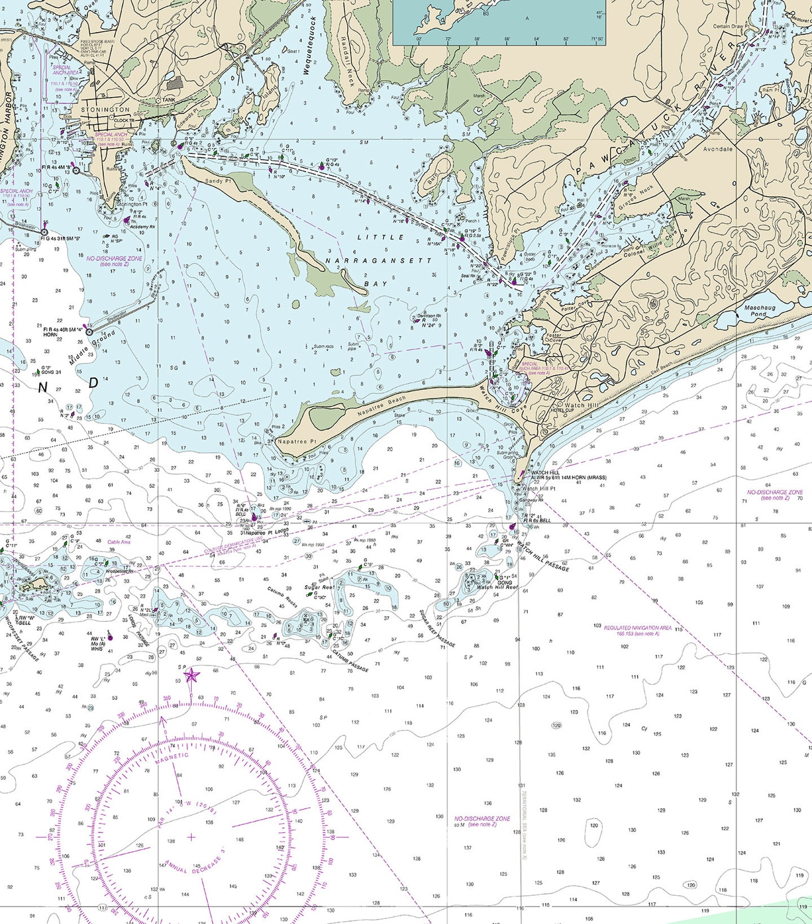 Nautical Charts of Fishers Island Sound 13214 New York. Rhode - Etsy