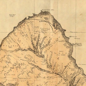 Map of Oahu, Hawaiian Islands, 1881. Restoration Hardware Home Deco ...