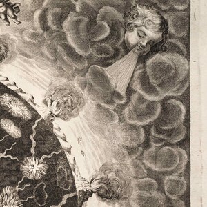 Old Map Depicting Subterranean Volcanoes, Hollow Inner Earth Diagram ...