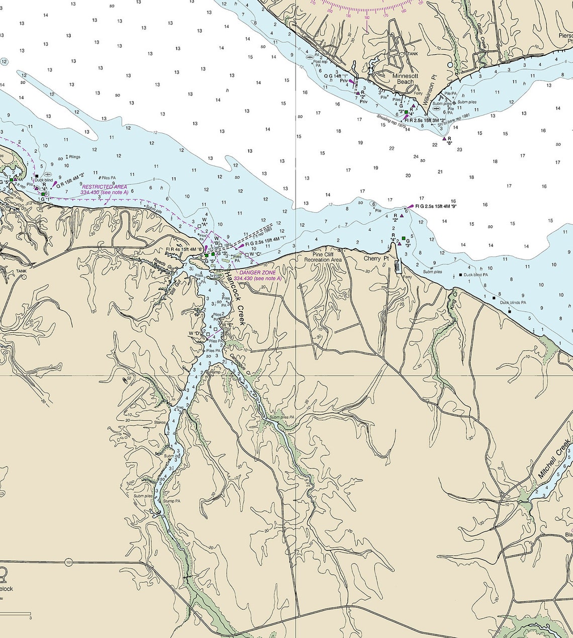 Nautical Charts of Neuse River and Upper Bay River North - Etsy