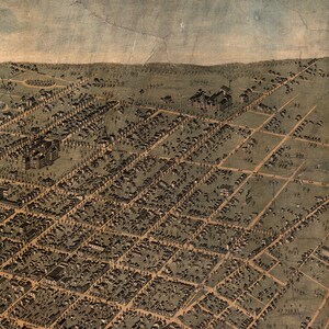 Columbus, Franklin Co., Ohio 1872. Fowler & Bailey. Historical Vintage ...