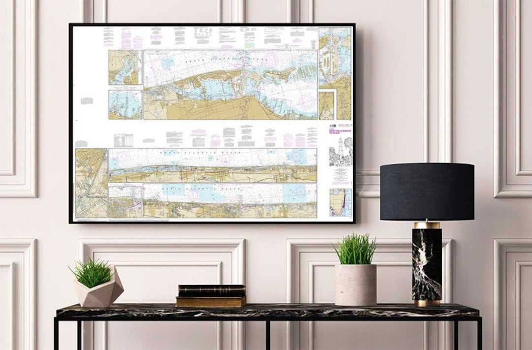 NOAA Nautical Charts Waterway West Palm Beach to Miami 11467 Florida ...