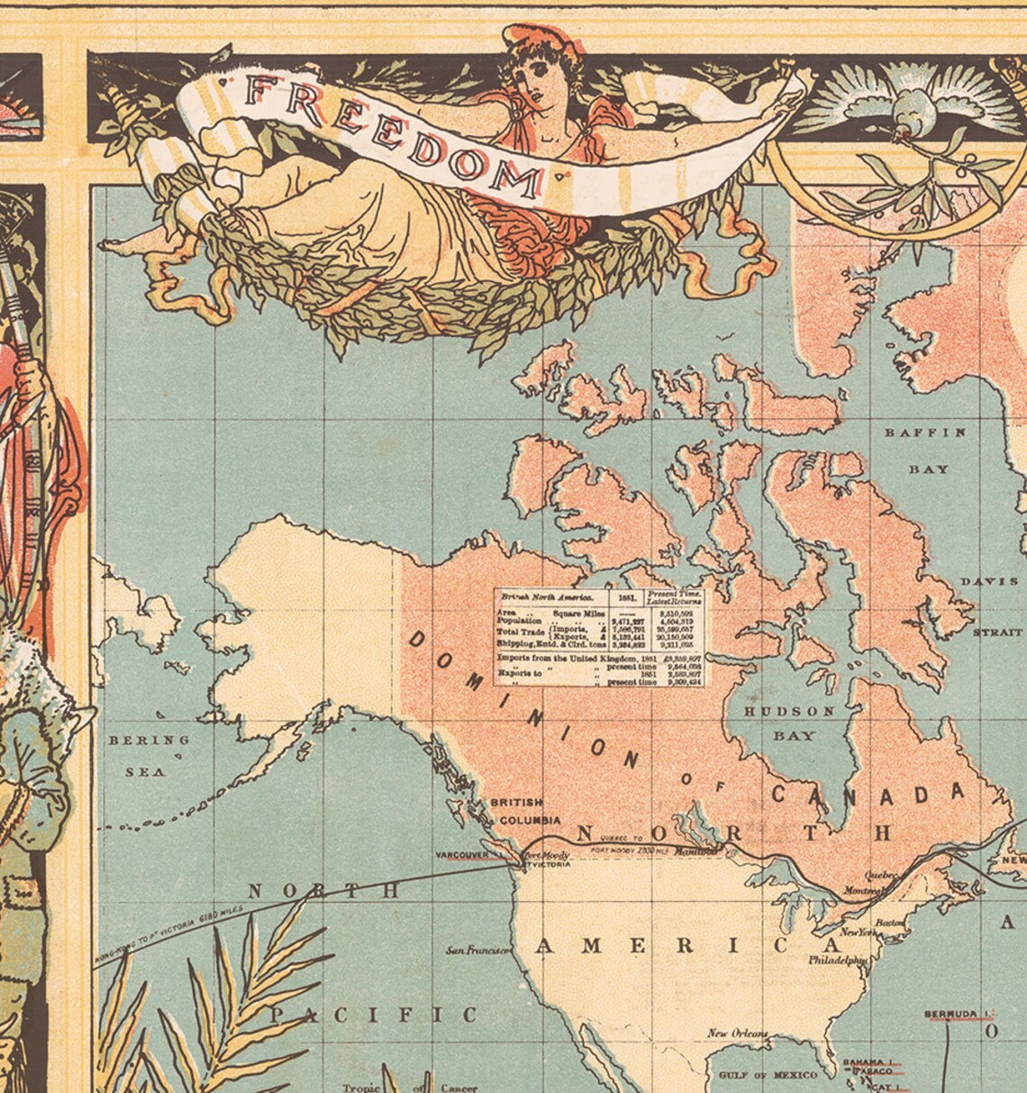 World Map Showing the Extent of the British Empire in 1886. Vintage ...