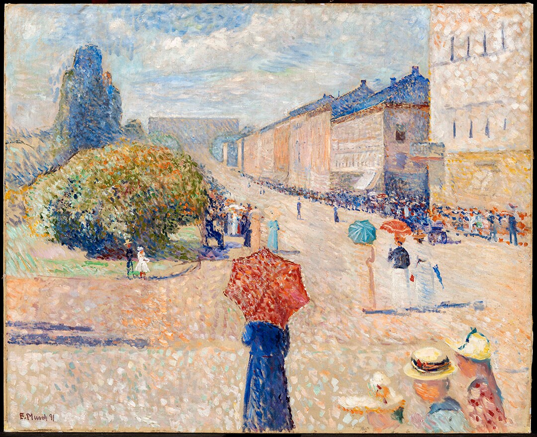Spring Day on Karl Johan by Edvard Munch Fine Art Reprint. - Etsy