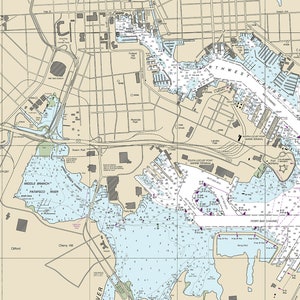 Nautical Charts of Baltimore Harbor Maryland 12281 Patapsco Marley Neck ...