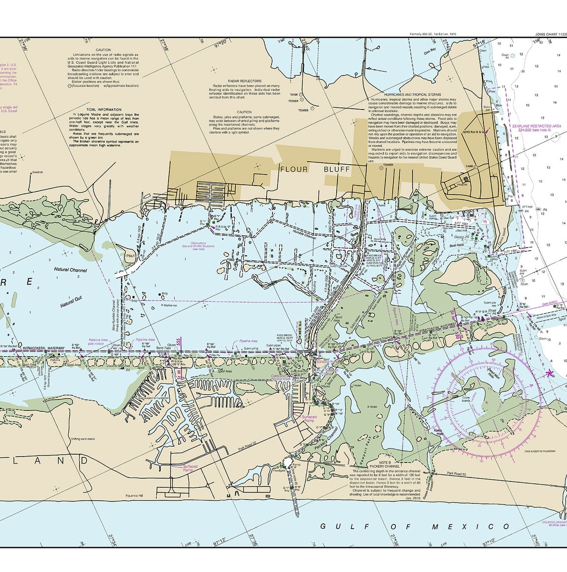 Nautical Charts of Redfish Bay to Middle Ground Including | Etsy