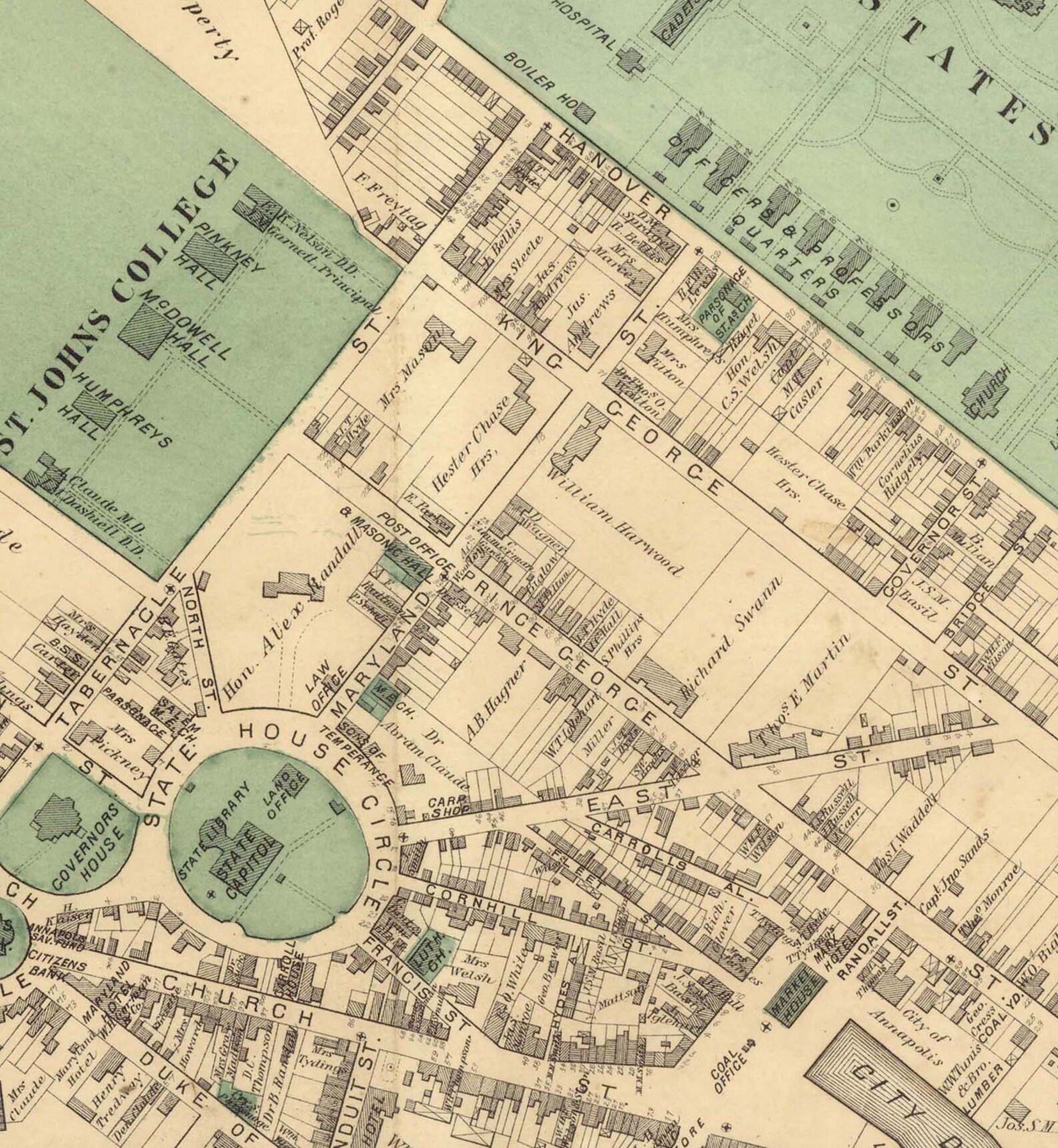 Map of Annapolis Maryland. Vintage Home Deco Style Old Wall | Etsy