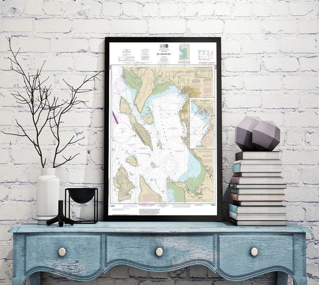 NOAA Nautical Charts of Bellingham Bay, Washington. 18424 Reproduction ...