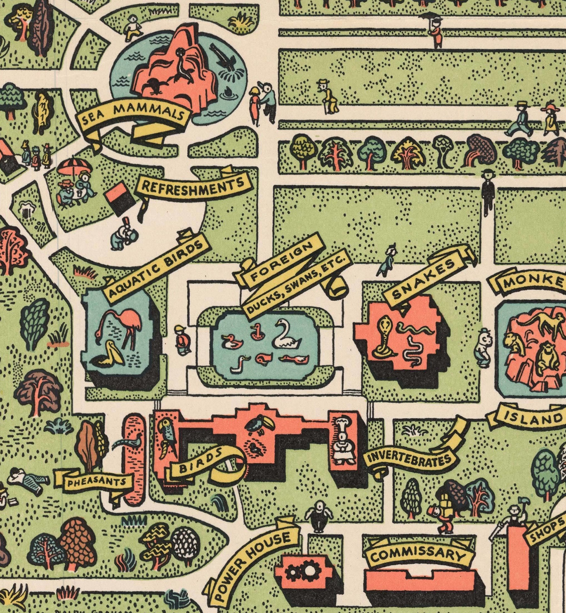 Printable Map Of Brookfield Zoo Pictorial Map Of Brookfield Zoo