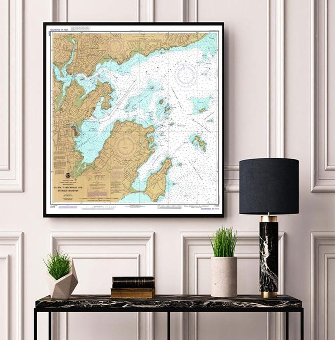 Salem Marblehead & Beverly Harbors Map – NOAA Nautical Chart 13276 ...