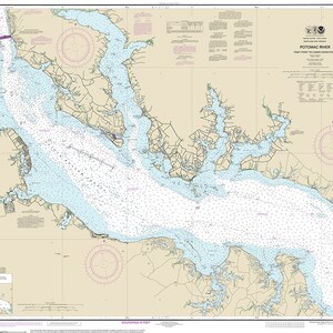 NOAA Nautical Charts of Potomac River Piney Point to Lower Cedar Point ...