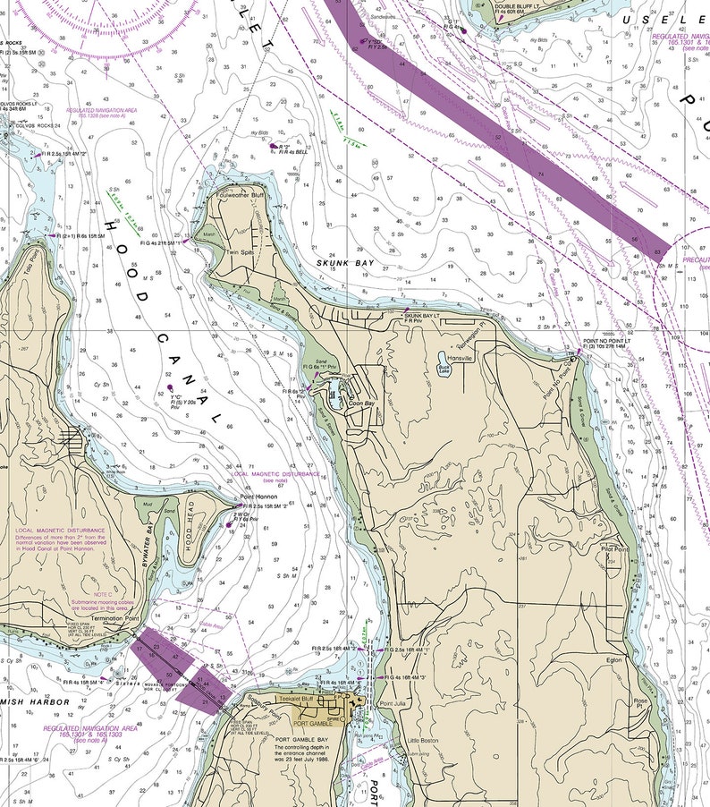 Puget Sound Oak Bay to Shilshole Bay Map – NOAA Nautical Chart 18473 ...