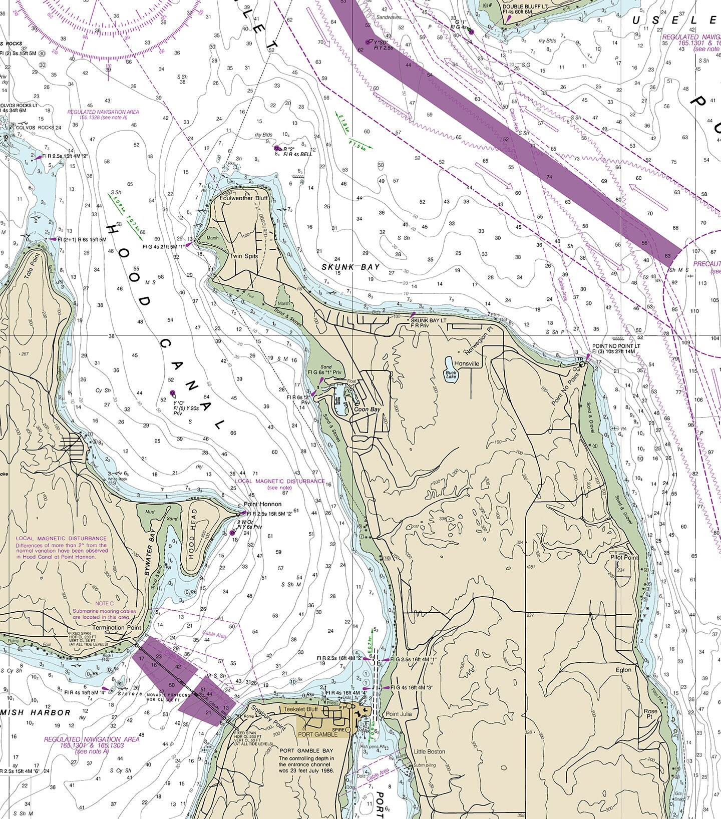 Puget Sound Oak Bay to Shilshole Bay Map – NOAA Nautical Chart 18473 ...