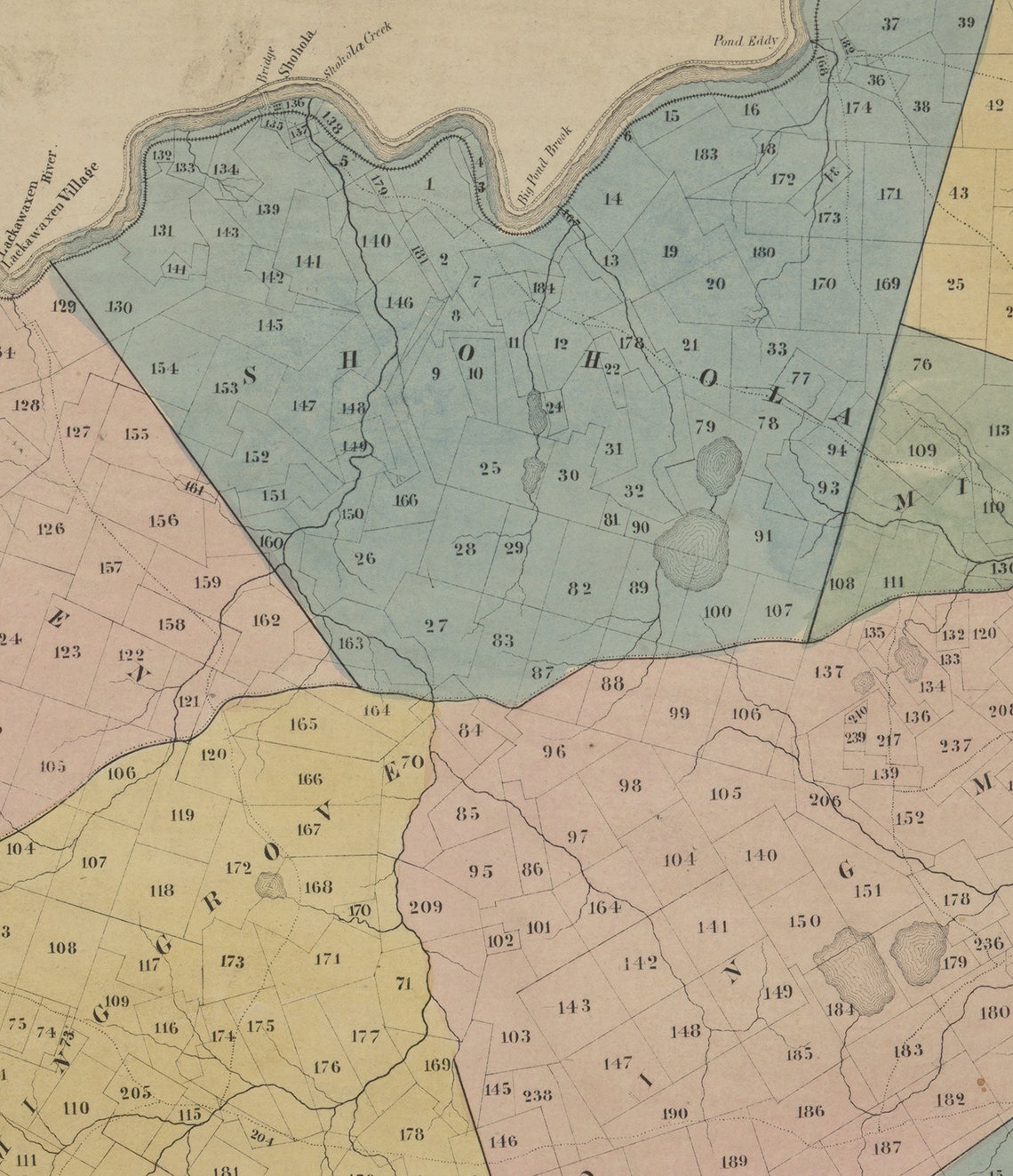 Map of Pike County Pennsylvania. 1856. Vintage Restoration | Etsy