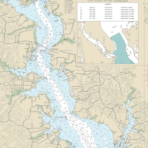 NOAA Nautical Charts of Chesapeake Bay Patuxent River, Vicinity. 12264 ...