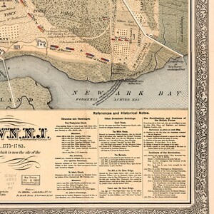 Map of Elizabeth Town, New Jersey NJ. at the Time of the Revolutionary ...