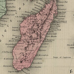 Map of Southern Africa, 1869. Vintage Restoration Hardware Home Deco ...