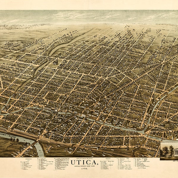 Utica Map Poster - Etsy Ireland