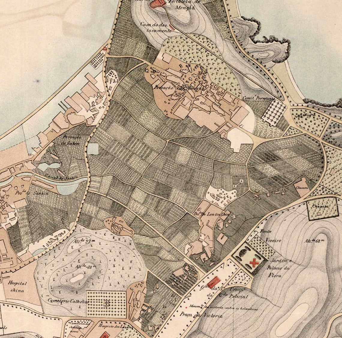 Map of Macau 澳門 China 1889. Vintage Restoration Hardware - Etsy