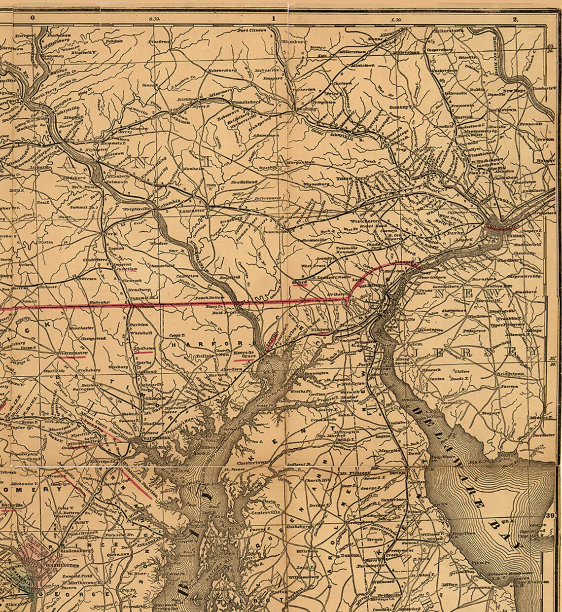 Map of Virginia 1828 & 1859 From Lloyd's. Vintage - Etsy