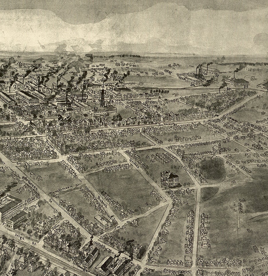 Map of High Point, Piedmont Triad Region. North Carolina N.C. 1913 ...