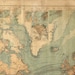 Chart of the World on Mercators Projection. 1882. Vintage Home Deco Style Old Wall Reproduction ...